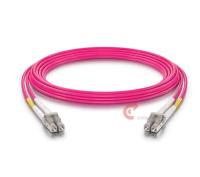 Quality LC to LC Fiber Patch Cable OM4 3FT/1M Multimode Duplex LC-LC Jumper Fiber Cable for sale