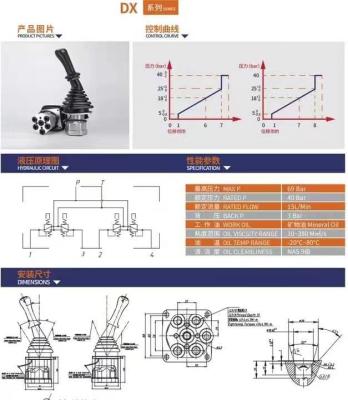 China TEM excavator joystick handle 3 buttons DX operation handle controller for sale