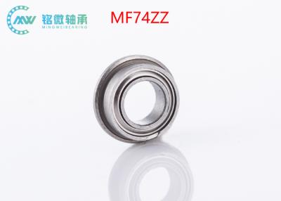 China MF74ZZ Miniature Flange Bearing 4x7x2.5mm Chrome Steel Miniature Bearing for sale