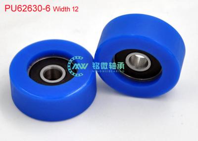 China 6×30×12mm Polyurethane Coated Bearing Blue Color PU62630-6 for sale