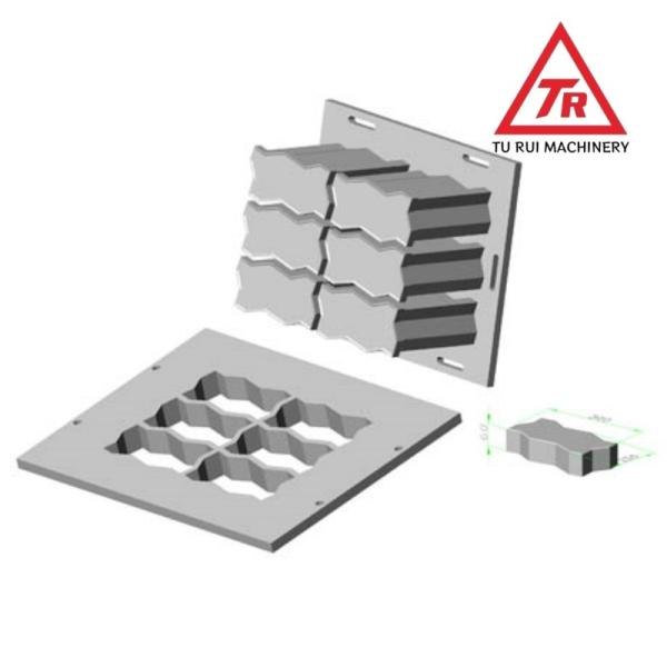 Quality Industrial Concrete Block Moulds Smooth Finishes Interlocking Block Mold for sale