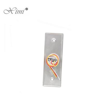 China 12V DC Access Control Exit Button 91 * 28 * 20 Mm NO / COM Output Door Exit Switch for sale
