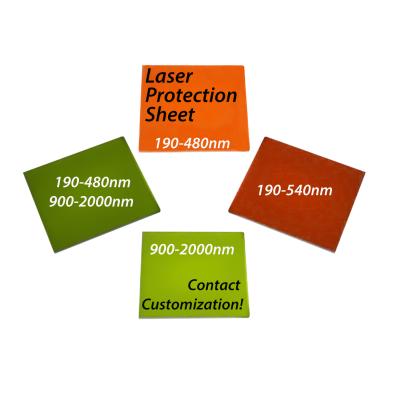 China Size 360*400*3mm Customized Laser Protector Laser Protective Window 532 Eye Laser Protection Sheet Plate for sale