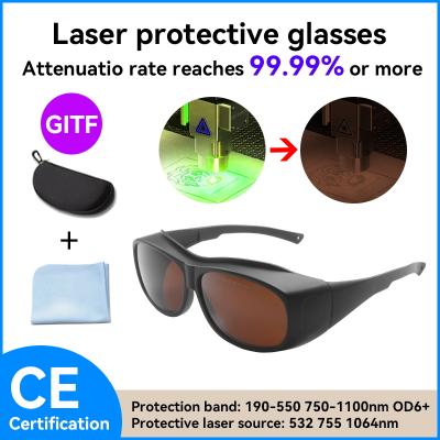 China Glasses with laser Laser protective glasses certified laser eye protection laser protective glasses co2 laser protection glasses ipl safety glasses laser protection glases 190-550nm 750-1100nm goggles for sale