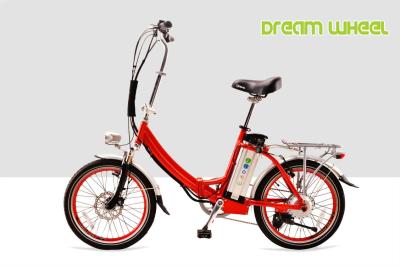Cina Freno a 20 pollici piegante elettrico leggero della bici 36V 250W V del cittadino rosso in vendita