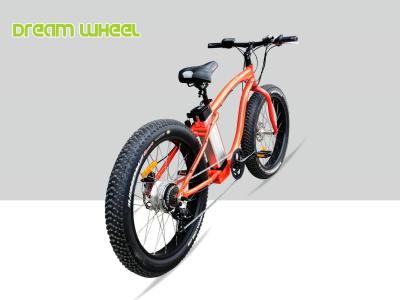 Cina lega di alluminio arancio della spiaggia 750W delle bici elettriche dell'incrociatore 6061 in vendita