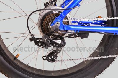 Cina Strada grassa elettrica blu della neve di velocità di Shimano 6 delle bici dell'incrociatore della spiaggia della gomma in vendita