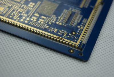 China Blue Solder and Semi Holes Custom PCB Boards / Multilayer PCB Fabrication 20 Layer for sale