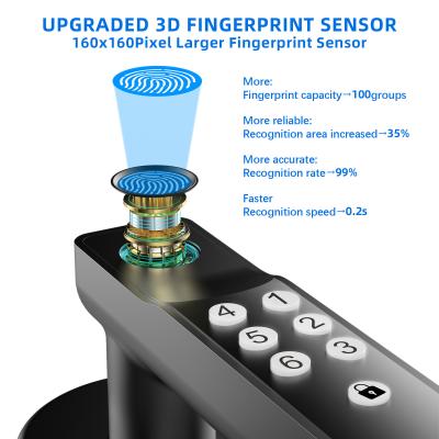 Cina Serratura a portone con impronte digitali, serrature a ingresso senza chiave Serratura a porta biometrica con tastiera in silicone, per appartamento Home Office in vendita