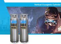 China Vertical Cryogenic Cylinder 175-210L Capacity with 1.37-2.88 MPa Service Pressure for LNG Oxygen Nitrogen Storage for sale