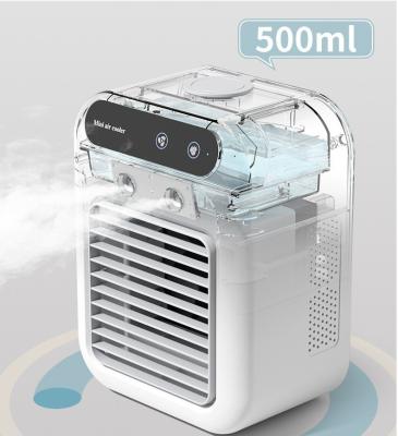 China Net Weight 700g Portable Table Air Cooling Fan with Humidifier and USB 5V Power Supply for sale