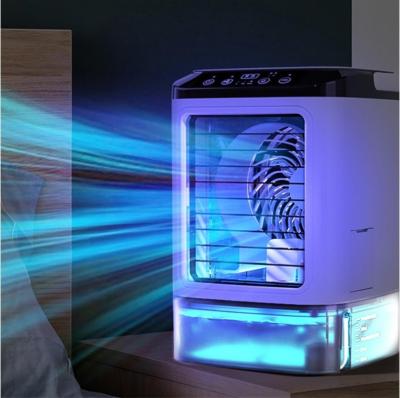 China 7 Colors Led Light Air Cooler With Spray Mist Function For Hotel Room Cooling Solution for sale