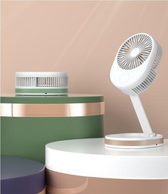 China Customized Logo 1500 mAh USB Rechargeable Table Fan with LED Light and ABS PP Material for sale