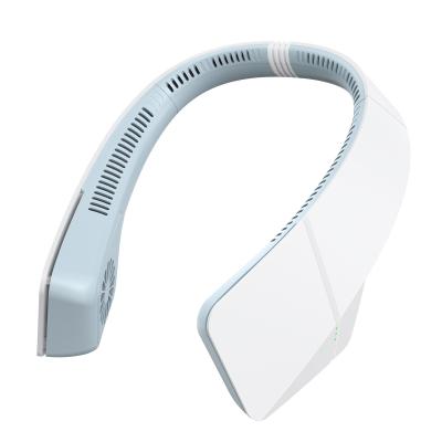 China USB Rechargeable Neck Hanging Fan with 18650 Battery 1800mAh and Bladeless Design for sale