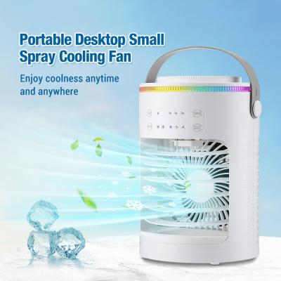 China NO App-Controlled Portable Desktop Evaporative Air Cooler with 7 Color Light and Timing for sale