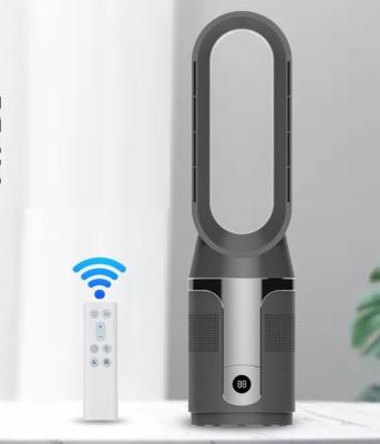 China 20 Inch Bladeless Cooling Heater Tower Fan with Hepa Air Purifier NO Adjustable Height for sale