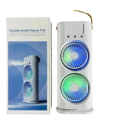 China Double Head Spray Fan Humidifying Refrigeration Air Conditioner for Desktop Cooling for sale
