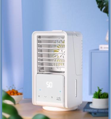 China Portable Rechargeable Air Cooler Quiet Desk Cooling Fan for Home Office Outdoor Indoor for sale