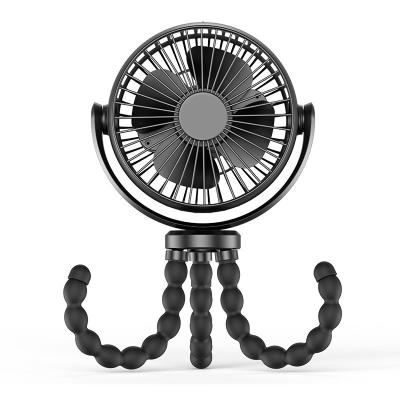 China Voltage V 2.1 Plastic Stroller Fan with 5200mAh Battery and Mini Tripod Legs for sale