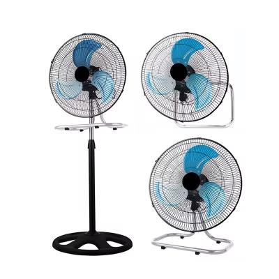 China NO App-Controlled 18 Inch Industrial Standing Fan Metal Blade Pedestal 3 in 1 Stand Fan for sale