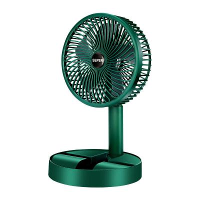 Cina Ventilatore a batteria USB pieghevole per hotel 2000mah Ventilatore di raffreddamento dell'aria a batteria 3 velocità in vendita