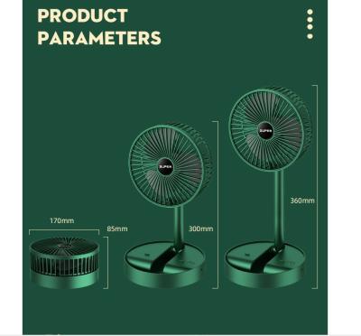 Cina Ventilatore a batteria USB pieghevole per hotel 2000mah Ventilatore di raffreddamento dell'aria a batteria 3 velocità in vendita