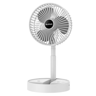 Cina Desktop Office USB di ricarica pieghevole Ventilatore telescopico mini portabile Ventilatore elettrico di plastica in vendita