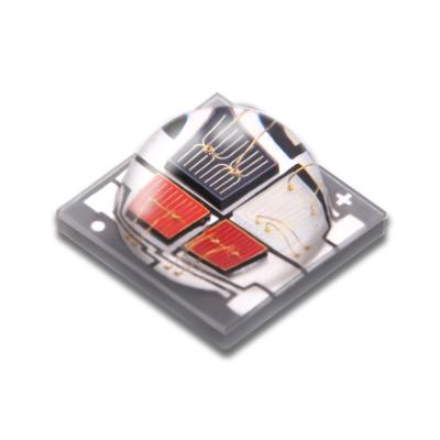 China High-performance 5050 ceramic 4-in-1 LED with 12W total power. 620/590/410/825nm wavelengths, 60°/120° dome lens, ideal for professional phototherapy devices. for sale