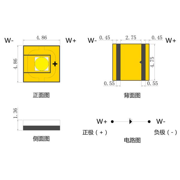 Quality Custom 5050 White Laser LED 6-15W Ceramic for Flashlights & Automotive for sale