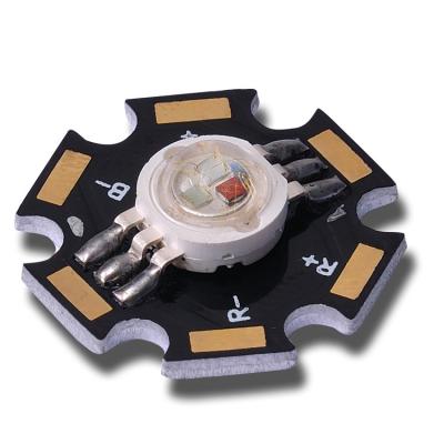 China 9W RGB High Output White LED Bead 3 In 1 Red Green Blue LED Chip With Aluminum Base for sale