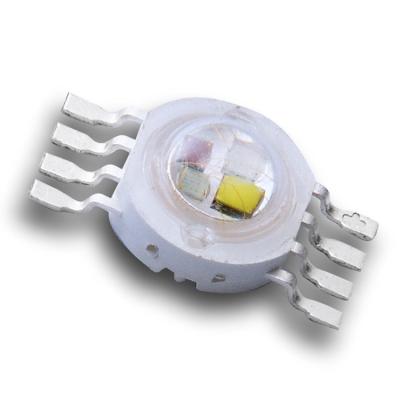 China 12W High Power White LED 4 In 1 LED Bead 8 Pin Multi Color LED Chip 140° Wide Angle RGBW LED for sale