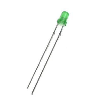 China 3mm Yellow-Green LED Diode with Long Pin for PCB Indicator and Lighting for sale