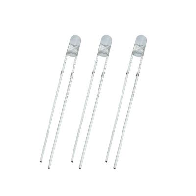 China 3mm F3 Rimless LED Diode with Water Clear Lens and Reverse Polarity for High Brightness Indicators for sale