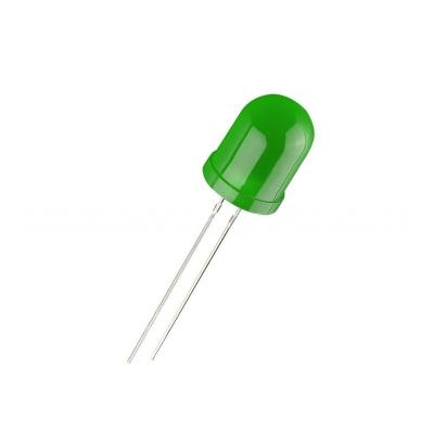 China 8mm Lens Ultra-Bright Green LED Diode Long Pin Through-Hole Indicator Lamp Beads for sale