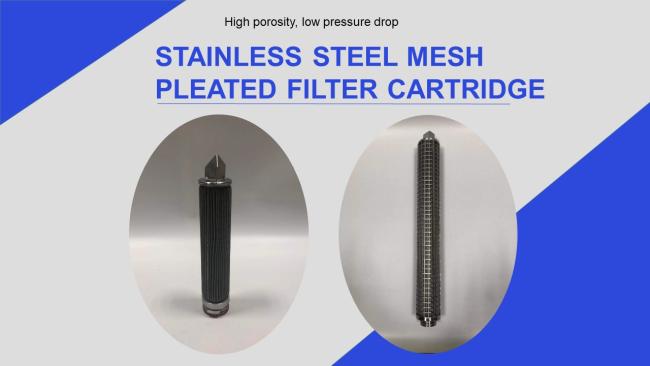 Stainless steel 316 melt polymer strainer oil pleated filter element for Industrial Chemical Plant