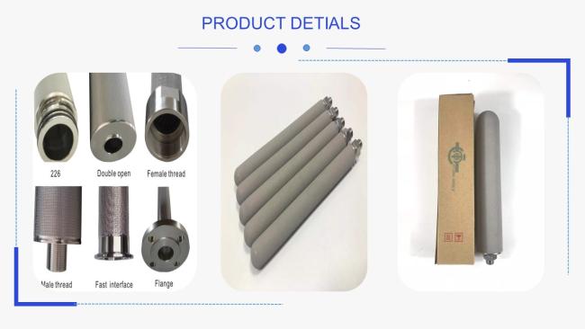 10 Inch Titanium Powder Sintered Filter Cartridge 3.0 Micron Filter Cylinder Liquid Filter Food Shop Food & Beverage Shops Round