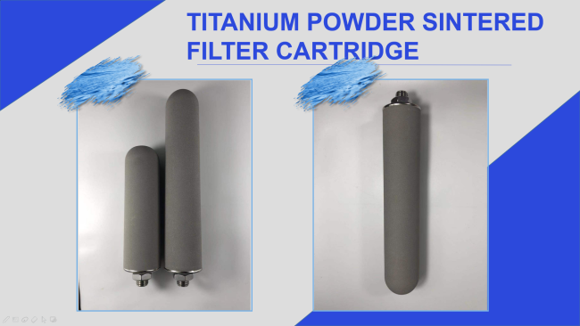 1 um stainless steel powder sintered filter cartridge low pressure drop for Polyester filtration