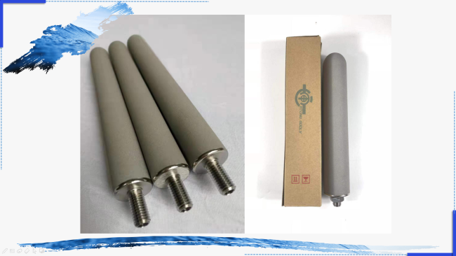 1 um stainless steel powder sintered filter cartridge low pressure drop for Polyester filtration