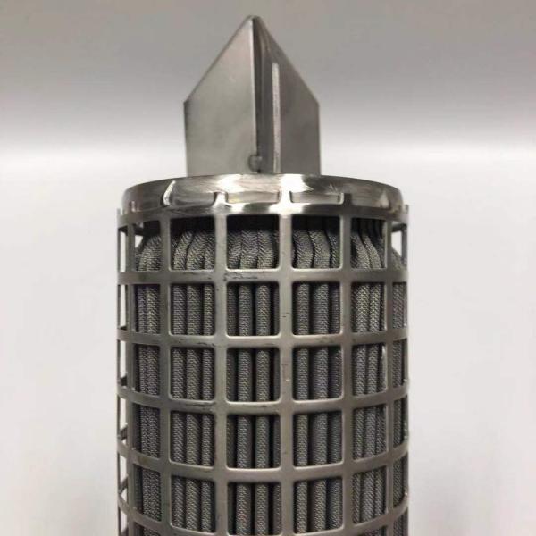 Quality 20 micron Polymer Melt Industry Pleated Metal Fiber Candle Filter for sale