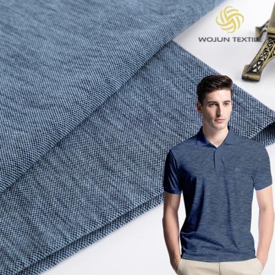China Sustainable Roving Cotton Solid Color Knitted Fabric For T-shirt And Polo Shirt for sale