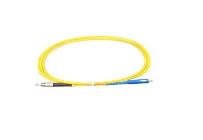 China SC-FC UPC singlemode simplex optical fiber patch cord for FTTH for sale
