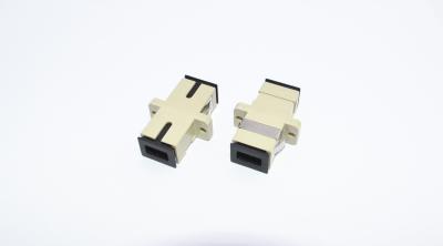 China Beige plastic SC/UPC simplex multi-mode sc fiber optic adapter for FTTH for sale