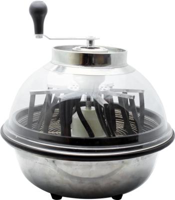 China 19 Inch Manual Stainless Steel Hydroponics Bowl Plant Leaf Bud Trimmer with Hand Drive Grass for Herb for sale