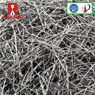 Cina Pellet di fibra di cellulosa di acciaio inossidabile torto non secondario per calcestruzzo in vendita