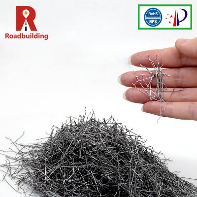 Cina Pellet di fibra di cellulosa di acciaio inossidabile torto non secondario per calcestruzzo in vendita