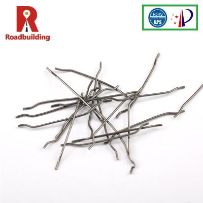 Cina S Top della fibra d'acciaio per il calcestruzzo resistenza alla trazione 1200-1400MPa rapporto di aspetto 45-110 in vendita
