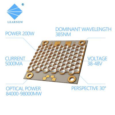 中国 プリンターおよび30DEGの35x35MM紫外線LEDの破片200W 5000mA UVA 365nmを治すこと 販売のため