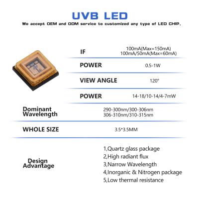 China 365-395nm Smd Cob Led Chip 3w 50w High Power for sale
