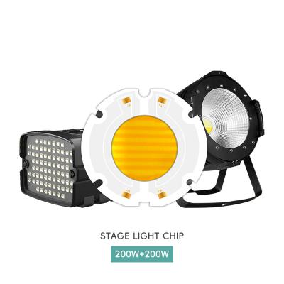 China 200W CCT Star Shape Bi-color R61 60X60MM Emit Size 34MM Led Cob Chip on Board 130lm BiColor Flip Chip PCB for Stage Spotlight for sale