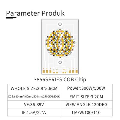 China 300W 500W COB 3856 Led Chip CCT Five Color 2700k- 6500k Customizable LED 36-39V OEM /ODM COB for Photography Video Light for sale